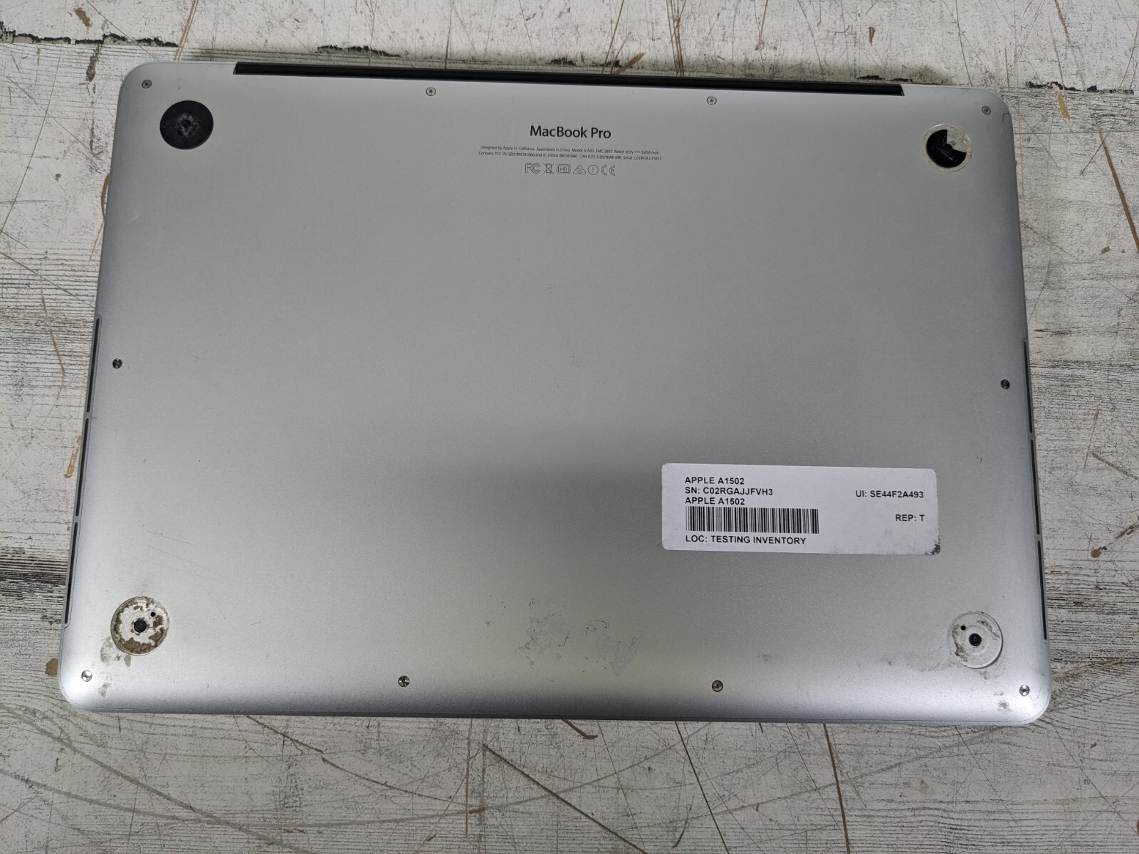 APPLE MACBOOK PRO A1502 I5-4258U @ 2.4 GHz, 4GB RAM, NO HDD/OS - (FOR ...