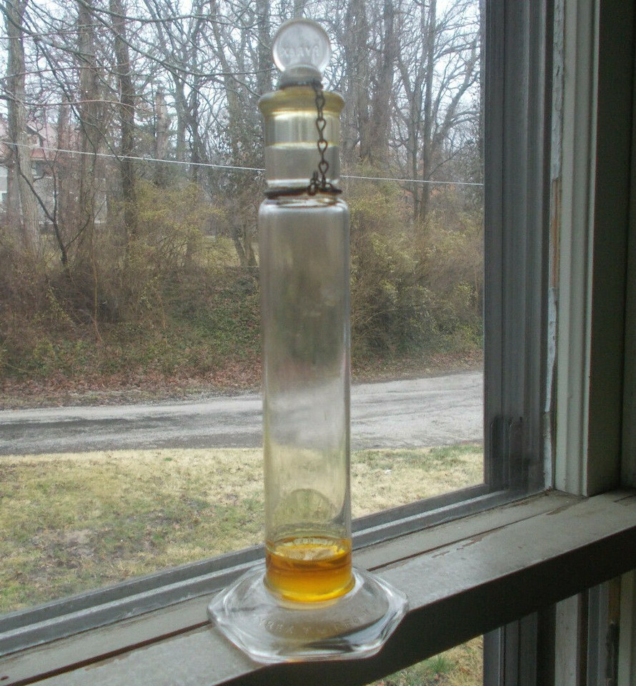 PYREX 29/42 UNIQUE SHAPE GLASS LAB BOTTLE WITH PYREX STOPPER 6 SIDED ...