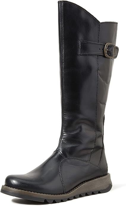Fly London Women's MOL 2 Black Leather Boots | eBay
