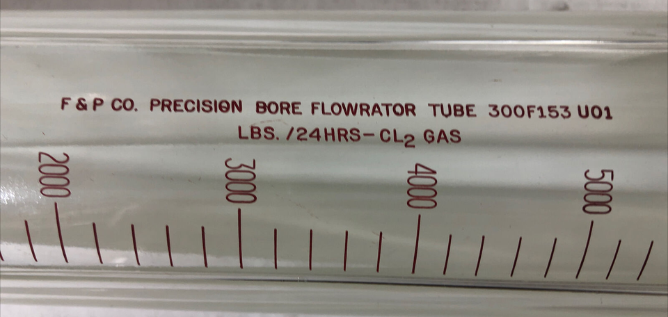 Fisher & Porter Co Precision Bore Flowrator Tube 300F153 U01 (4786) | eBay