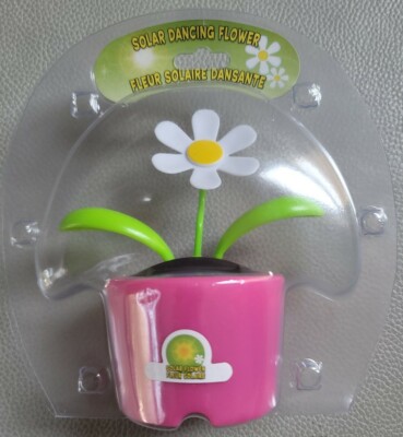 PINK Solar Dancing DAISY Sun Or Light Powered FLOWER TOY Great Gift ...