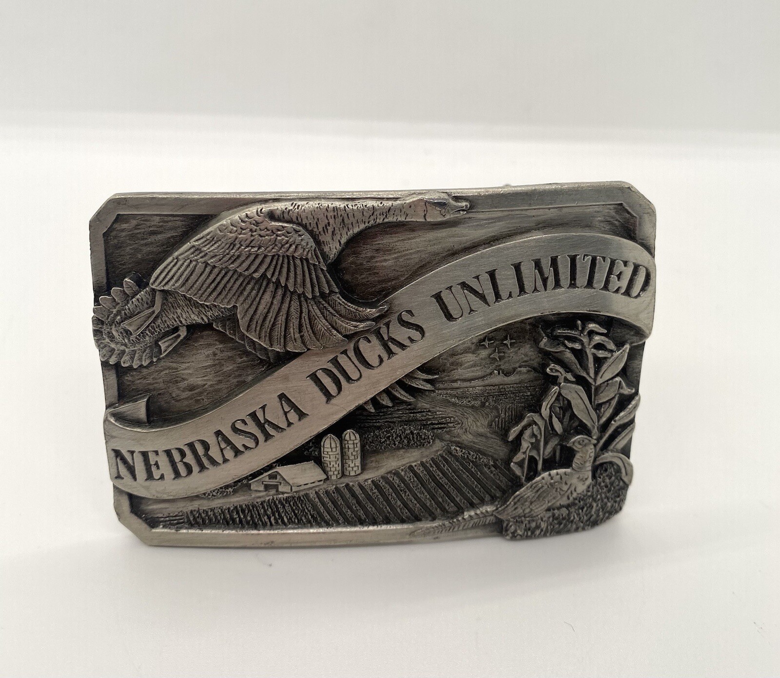 RARE Vintage Nebraska Ducks Unlimited 1984 Buckle No.… - Gem