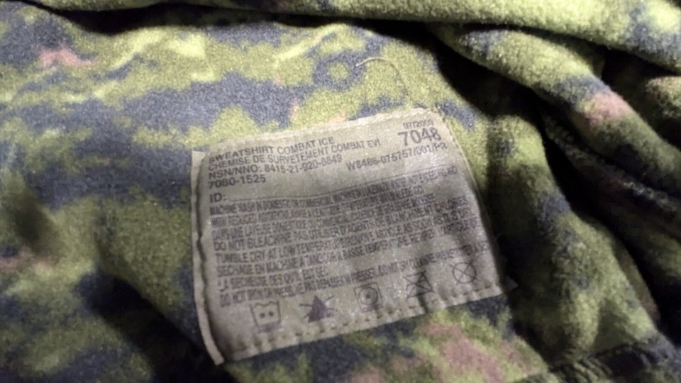 Canadian Army CADPAT ICE Combat Sweatshirt / Fleece - Genuine , Size 48 ...