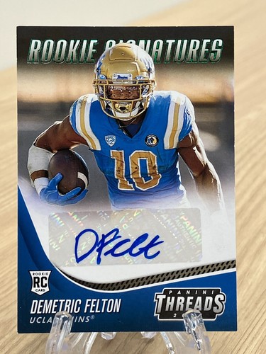 Demetric Felton 2021 Chronicles Draft Threads Rookie Signatures Green ...