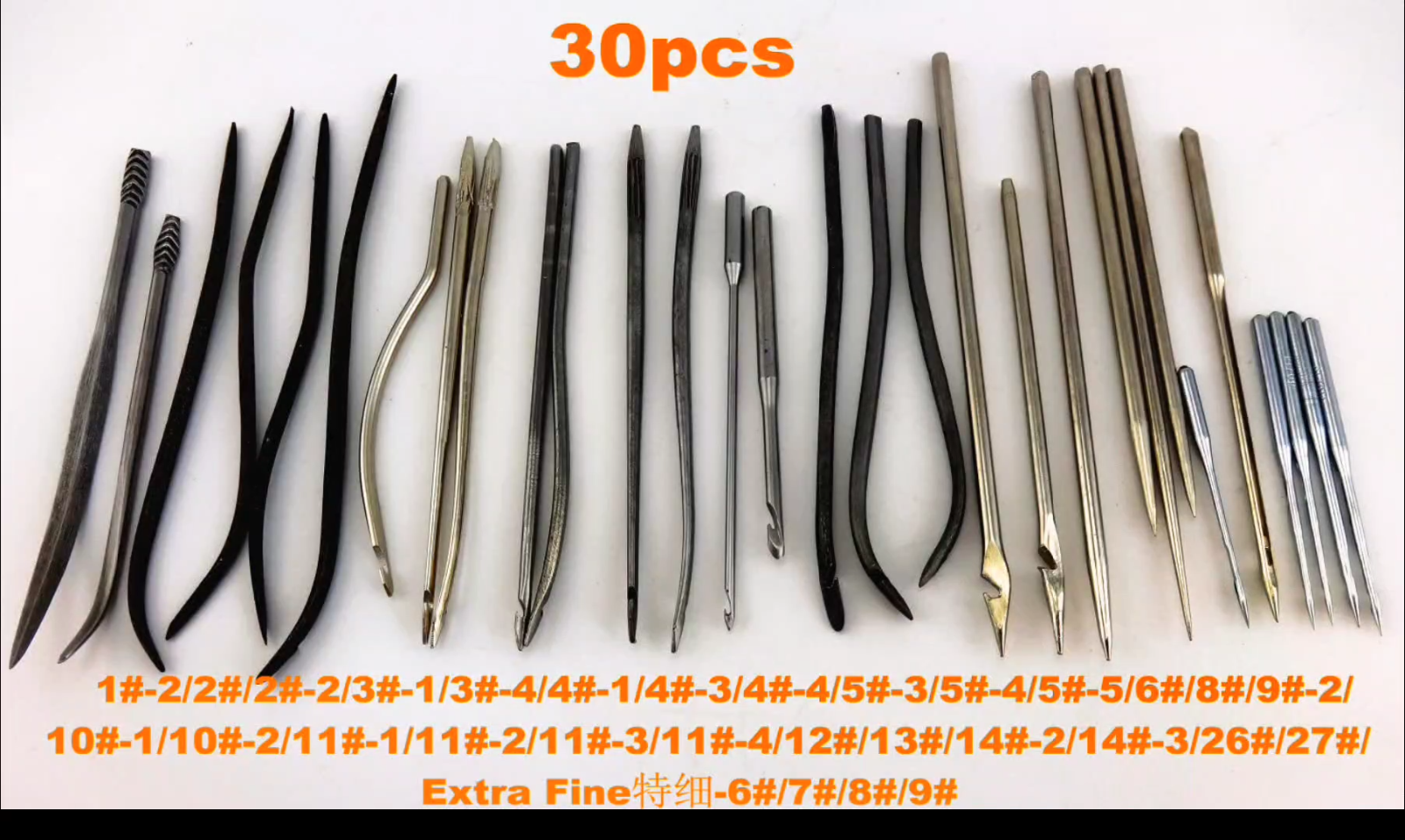 3#-1 Leather Craft Shoemaker Cobbler Sew Stitching Straight Hook Needle ...