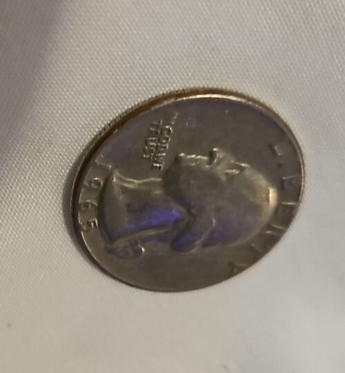 Error Coin Rare 1965 Liberty Washington Quarter No Mint Mark Letters In ...