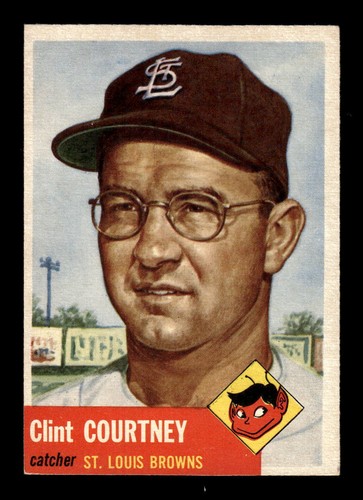 1953 Topps #127b Clint Courtney DP, RC, VAR St. Louis Browns | eBay