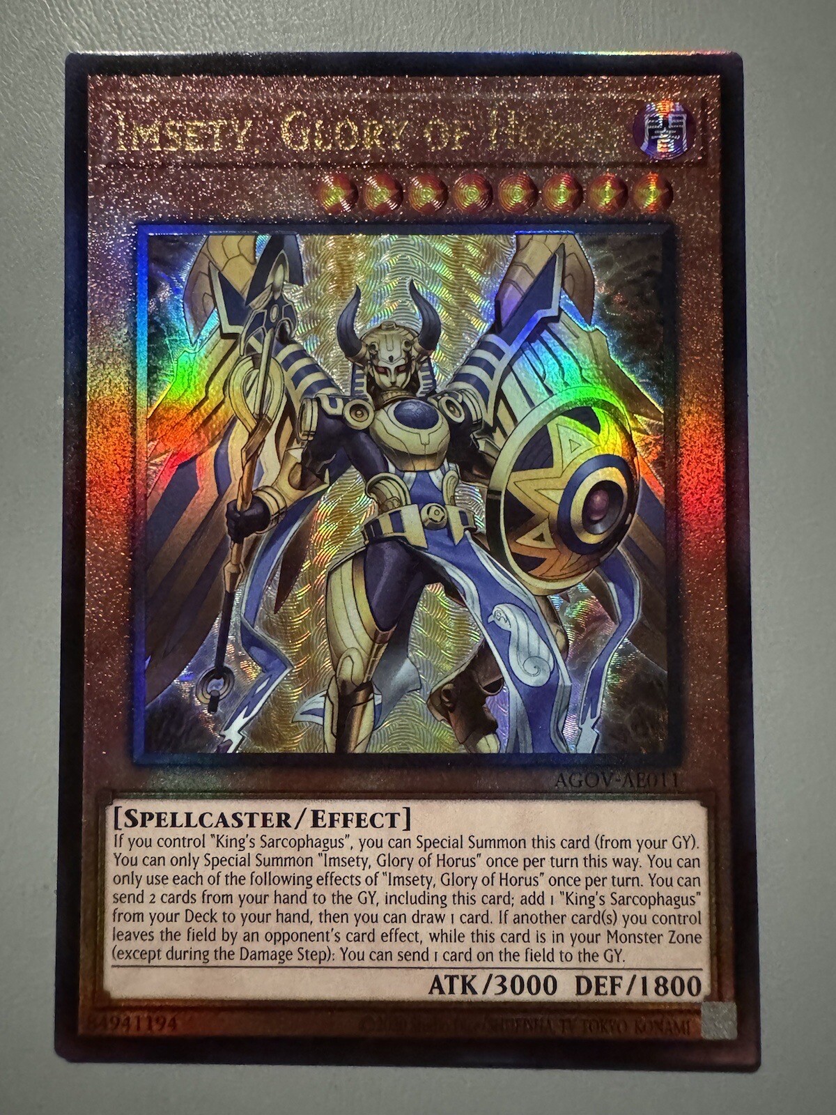 YUGIOH IMSETY GLORY OF HORUS ASIA ENGLISH EDITION AGOV-AE011 ULTIMATE ...