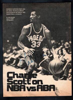 CHARLIE SCOTT-PHOENIX SUNS 8.5 X 11 AUTOGRAPHED MAGAZINE PHOTO | eBay