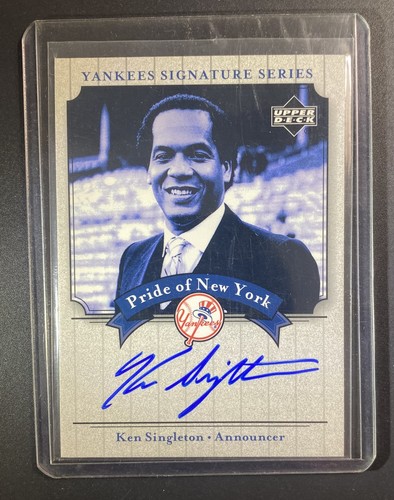 2003 Upper Deck Yankees Signature Series Pride of NY Ken Singleton Auto ...