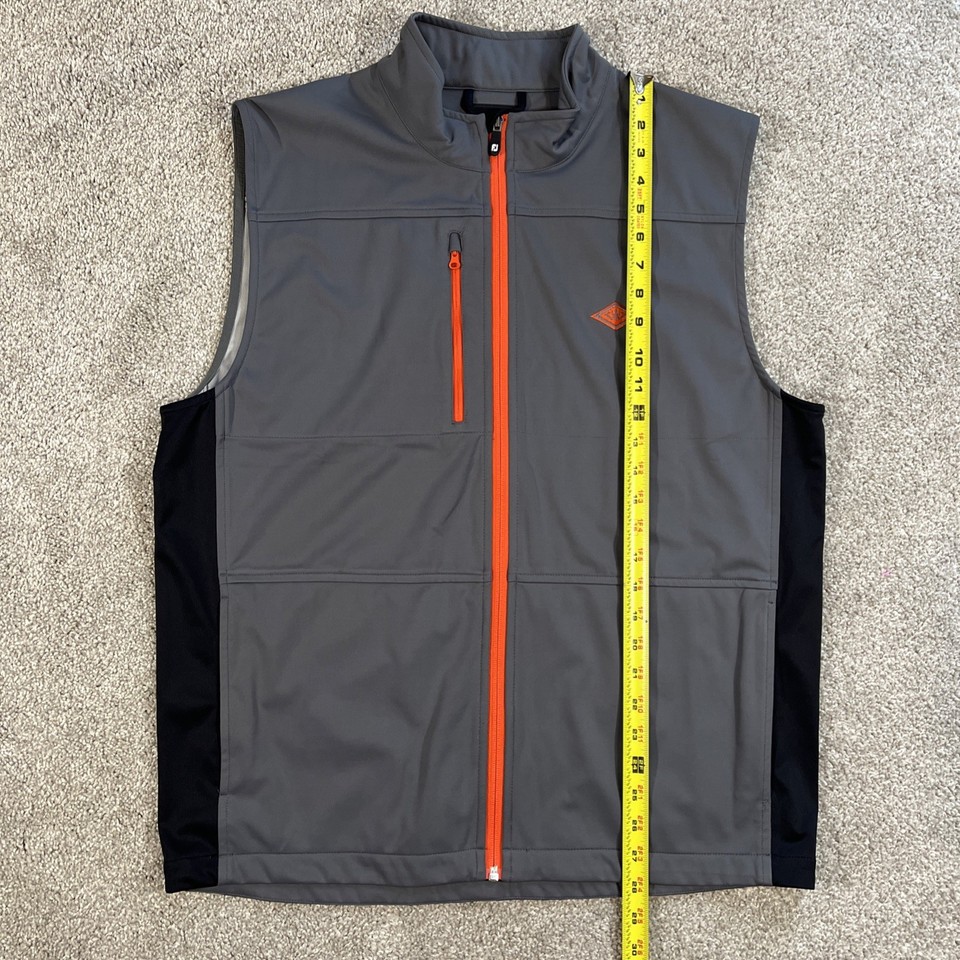 FootJoy Vest Mens M Gray Full Zip FJ Performance Jacket Stretch Golf | eBay