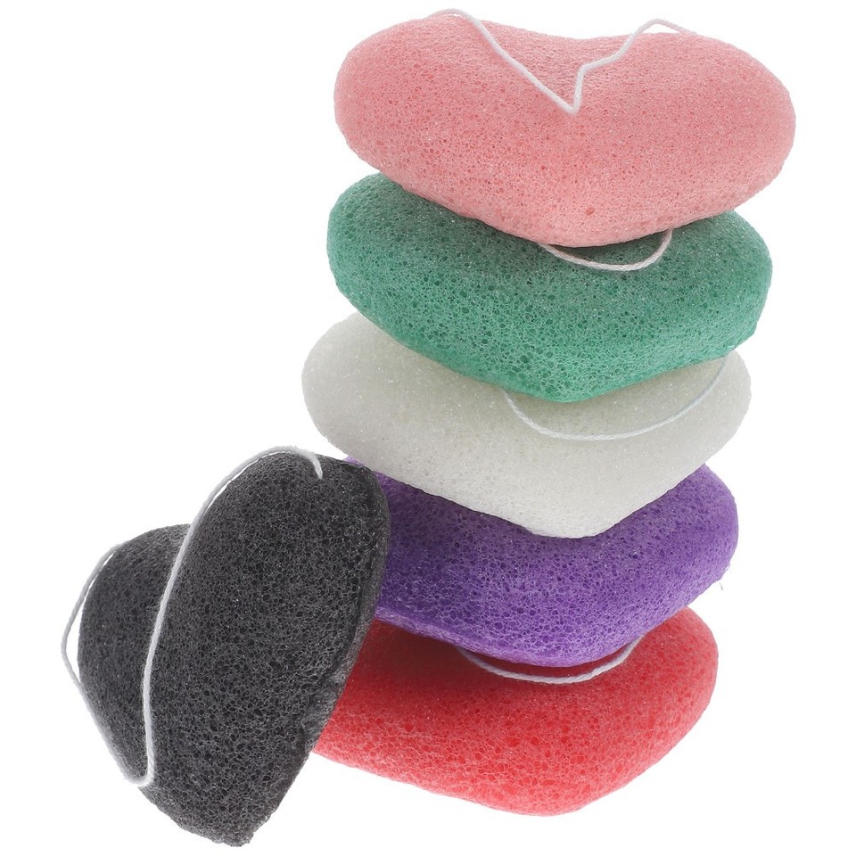 6 Pcs Facial Exfoliator Face Wash Sponges Loofah Washing Cleaning ...