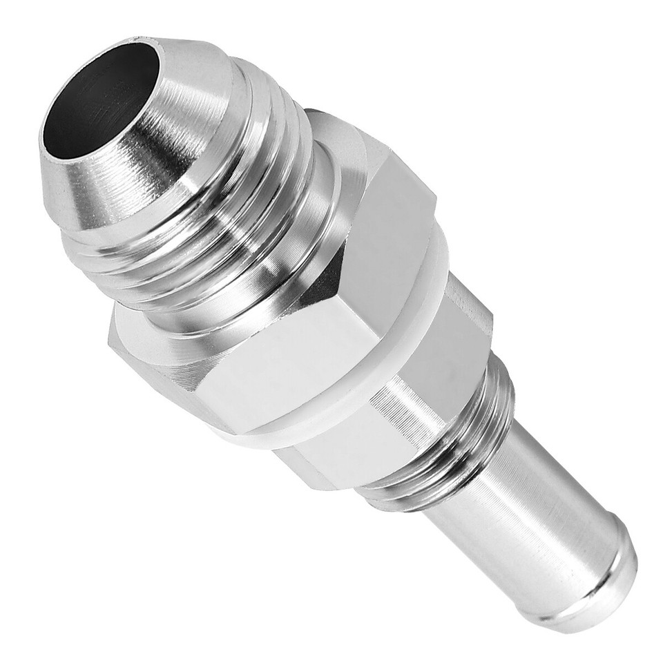 2Pcs -8AN AN8 Male Flare Bulkhead To 3/8 Hose Barb Fuel Tank Fitting ...