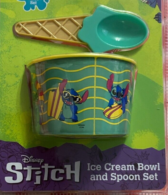 DISNEY STITCH SET ( 1 Set Ice Cream Bowl Ice Cream Bowl with Spoon ...