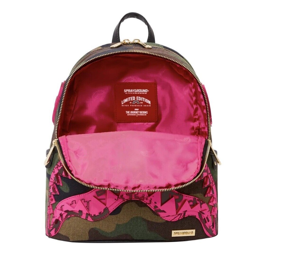 Sprayground - Small DROP ZONE SAVAGE BACKPACK IN CAMO-PINK | eBay