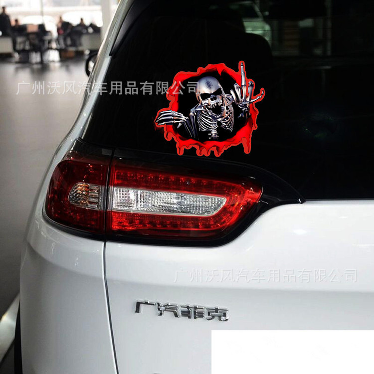 Skeleton Skull Car SUV Truck Auto Laptop Door Window Bumper Sticker ...