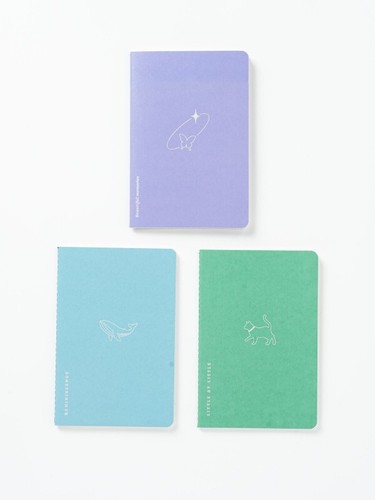 STATIONERY FANCY / REAL BOUND SILVER FOIL LINED NOTEBOOK 30 SHEETS 3 ...