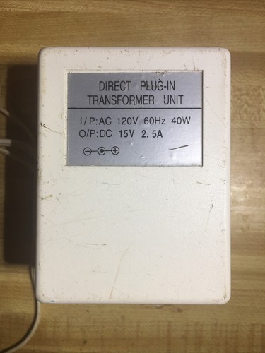 DIRECT PLUG-IN TRANSFORMER UNIT AC 120V 60Hz 40w 15V 2.5A | eBay