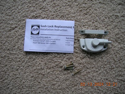 PELLA Windows ProLine White Lock for Tilt Double-Hung Windows NOS | eBay
