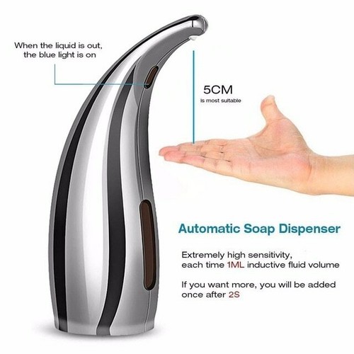 Automatic Soap Dispenser Touchless Handsfree IR Sensor Liquid Hand Wash ...