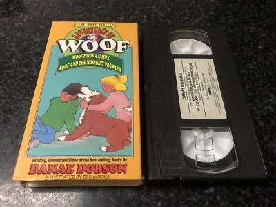 WOOF VHS VIDEO - WOOF FINDS A FAMILY - WOOF AND THE MIDNIGHT PROWLER ...