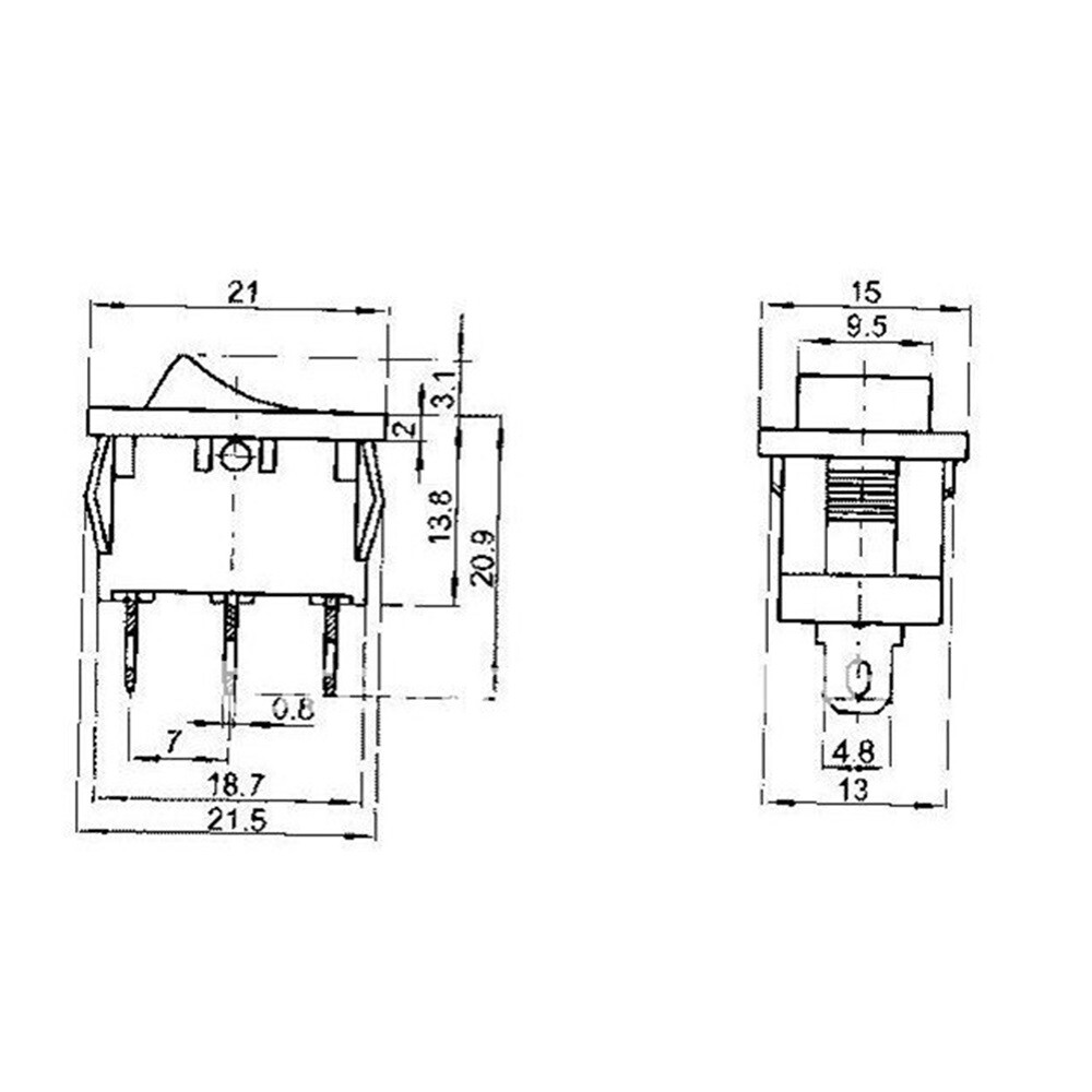 5x Momentary Rocker Switch Rectangular Hoist Winch Window Up/Down Car ...