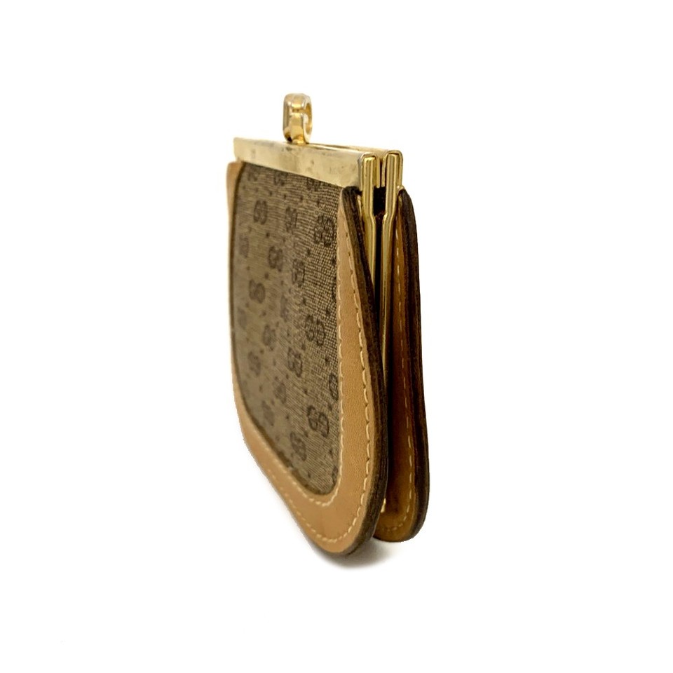 EGA OLD GUCCI GG Logo Canvas Leather Coin Case/2BJ1155 | eBay