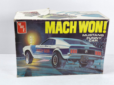 Vintage Original Release '70 AMT Mach Won! Mustang Funny Car Model w ...