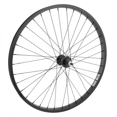 Wheel Master 24in Black Alloy BMX Rear Wheel Weinmann AS7X Rim 3/8 Bolt ...