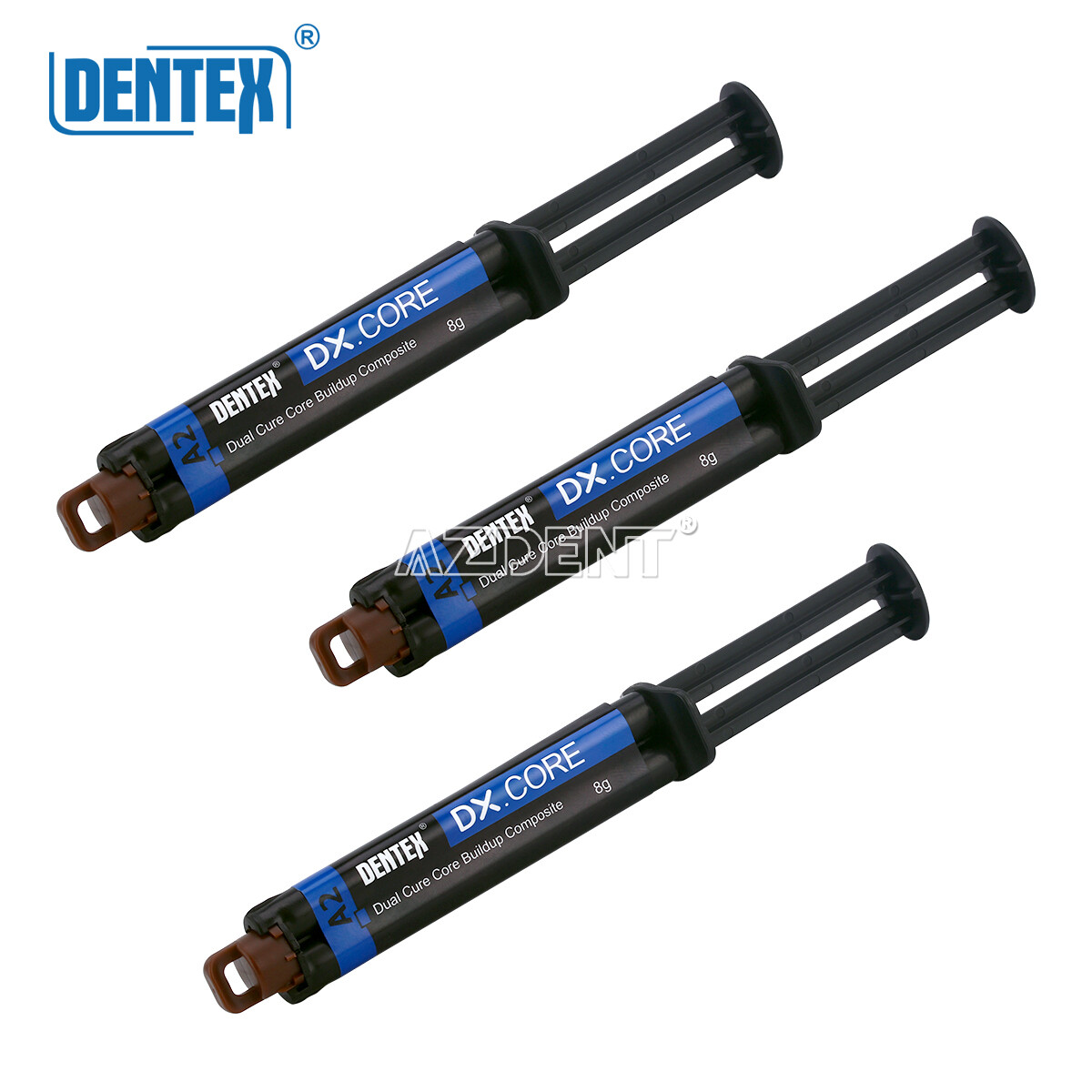 3X Dentex Dual Cure Composite Resin Core Buildup Syringe Light and Self ...