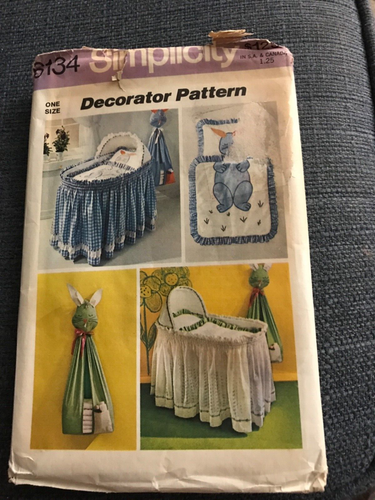 6134 Simplicity SEWING Pattern Misses Baby's Basket Skirt Liner Diaper ...