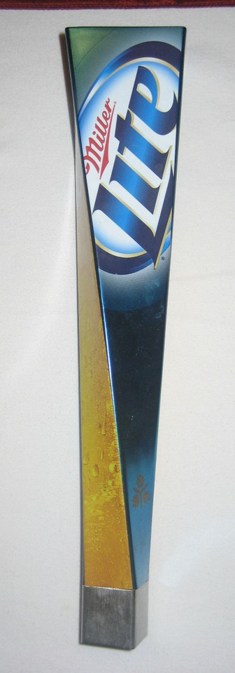 Miller Lite Vortex Blue Beer Tap Handle, 11.5", MAKE AN OFFER!!!! | eBay