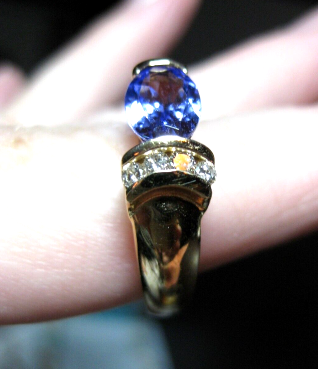 NEW 14K Tanzanite Diamond John Atencio Solid Gold Designer Ring 8 | eBay