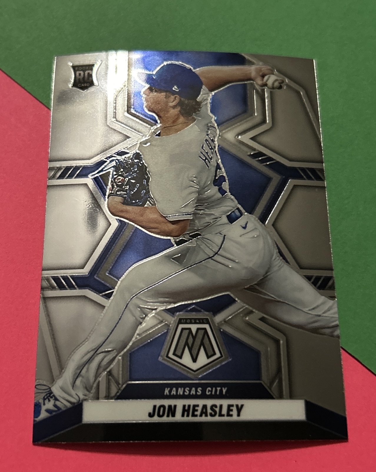 2022 Panini Mosaic Jon Heasley #225 Baseball Rookie Kansas City Royals ...