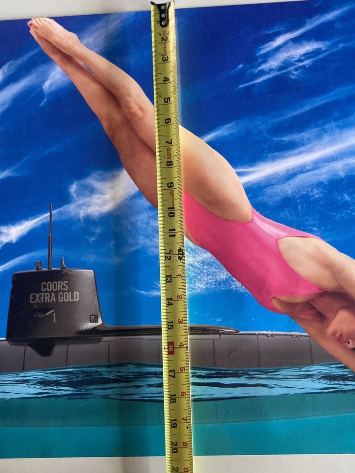 🔥NOS 1989 Vintage Coors Extra Gold Beer Model Girl Rare Poster Sexy ...