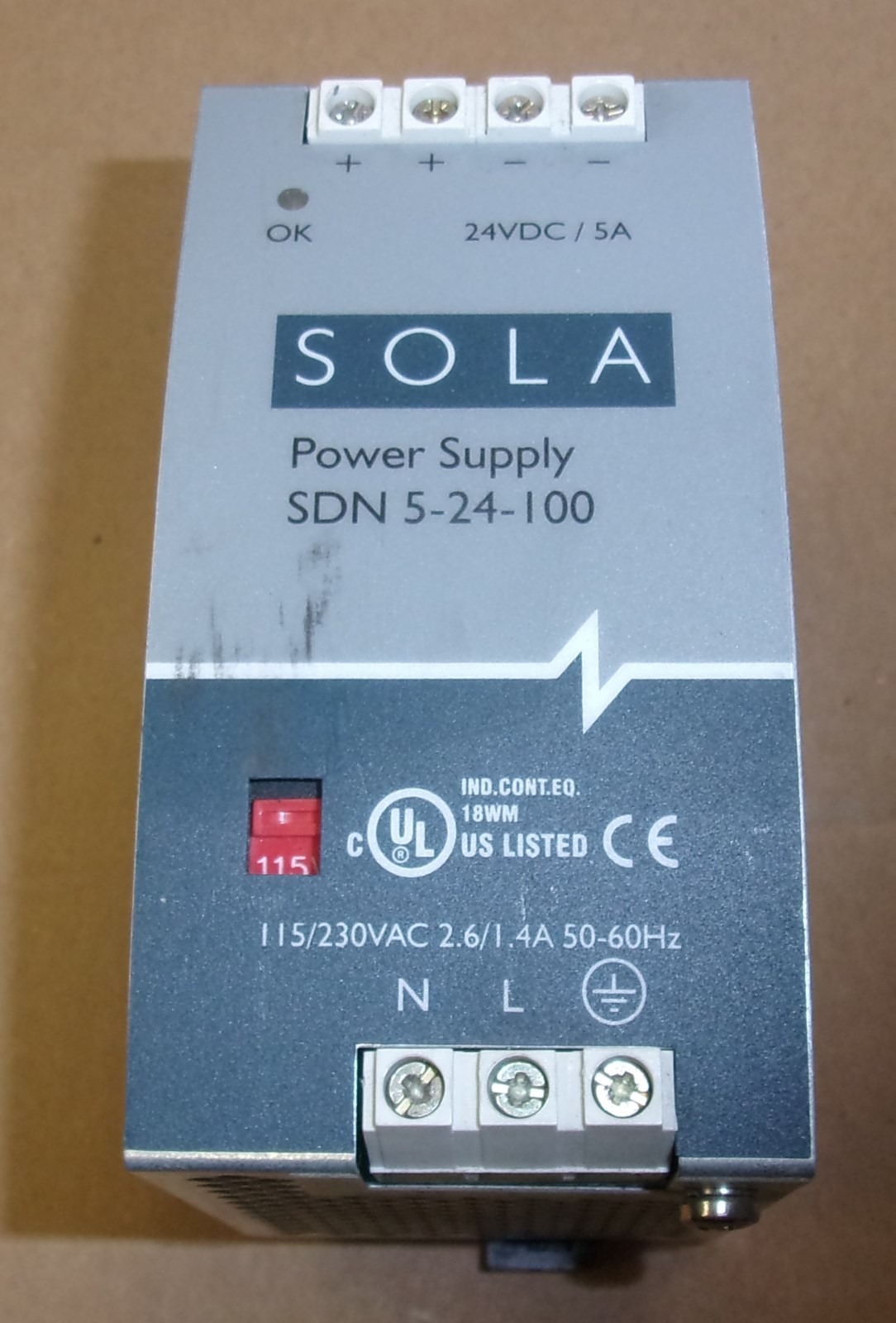 Sola Model: SDN-5-24-100 DIN Rail Mount Power Supply Tested | eBay