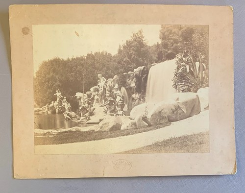 Photographie XIXème / Fontaine à Caserta par Robert Rives / NAPLES | eBay