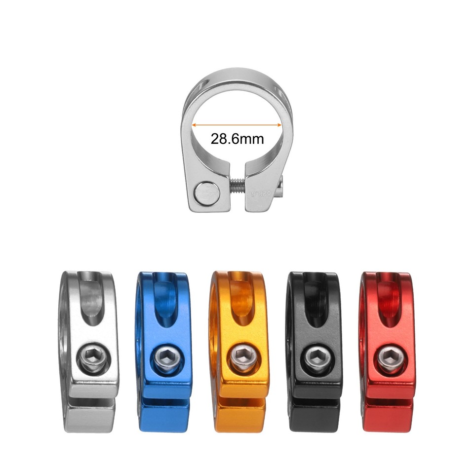 2pcs Bike Seat Post Clamp 28.6mm Bicycle Locking Ring with M4 Hex Screw ...
