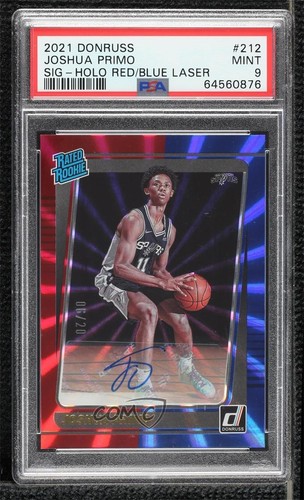 2021-22 Donruss Holo Red & Blue Laser Signatures /20 Joshua Primo ...