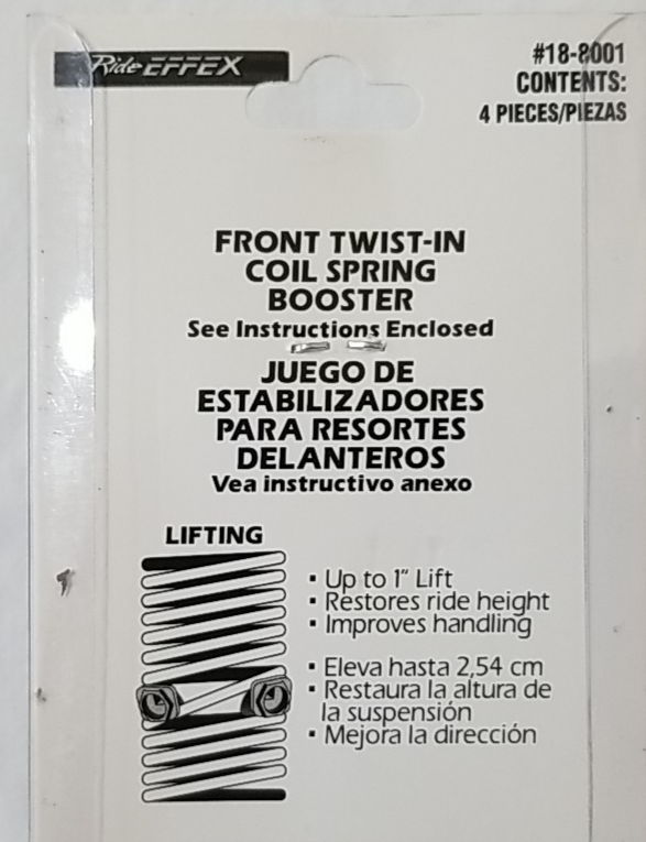 Ride Effex Front Twist In Coil Spring Spacers Boosters 18-8001 Twist In ...