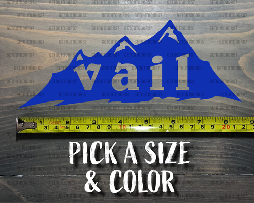 Vail Sticker Decal Colorado Ski Mountain Snowboard Hiking Biking Lions ...