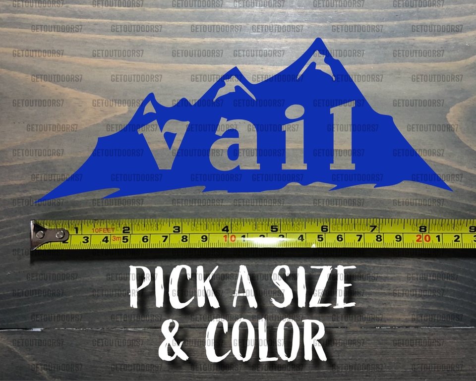 Vail Sticker Decal Colorado Ski Mountain Snowboard Hiking Biking Lions ...