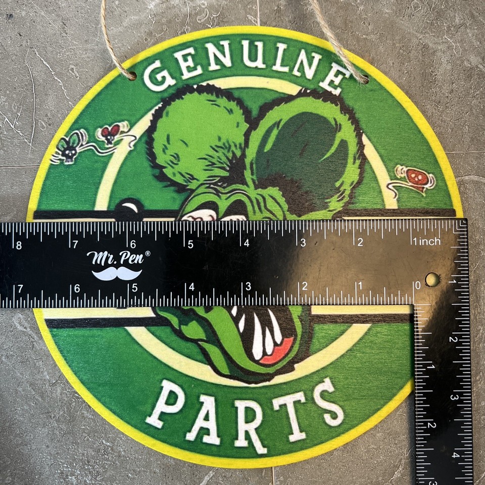 🔥NEW Ed Roth Rat Fink RF Hot Rod 8” Round Sign Mechanic ODD T-Bucket ...