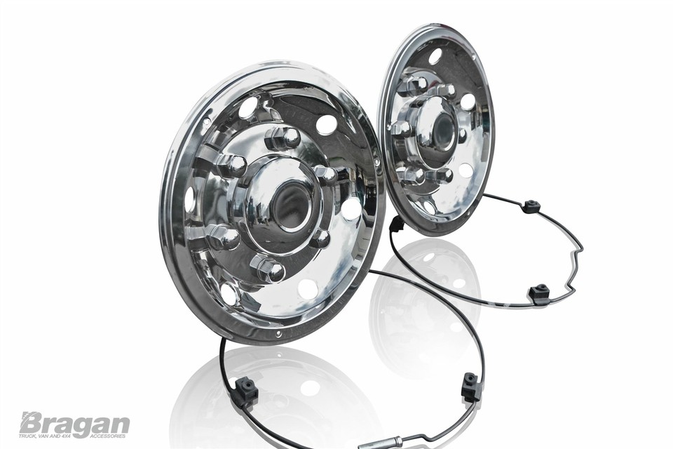 17.5" Universal Rear Coach Bus Wheel Trims Covers To Fit Iveco Mercedes ...