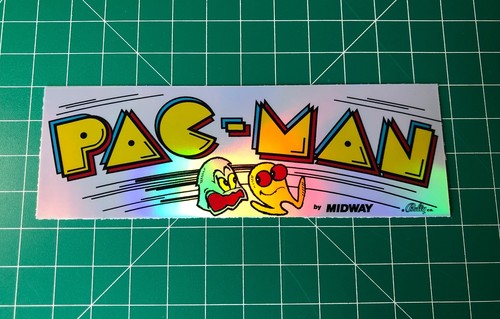 Pac-Man Midway Arcade Marquee 1.85x5.65” Sticker Decal Holographic ...
