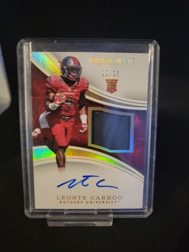 Leonte Carroo 2016 Immaculate GOLD ROOKIE PATCH AUTO #/25 Miami ...
