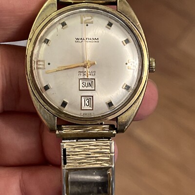 Vintage Waltham self-winding automatic incabloc swiss men's watch 10k ...