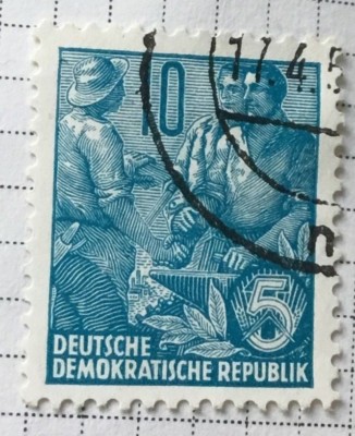 Germany DDR stamps - Agricultural/ Industrial Workers 10 pfennig 1955 ...