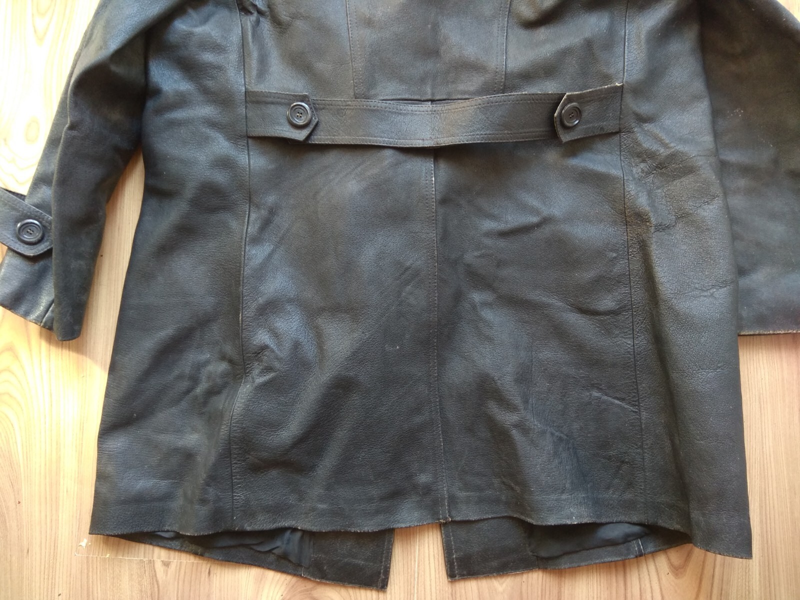 Vintage Soviet Military Uniform Leather Trench Coat KGB Officer USSR ...