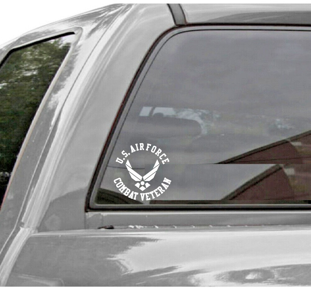 U.S. AIR FORCE COMBAT VETERAN Vinyl Window Decal UNITED STATES AIR ...